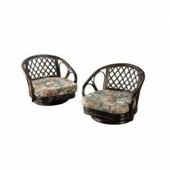 &nbsp;今枝商店 Romantic Rattan 籐回転座椅子2脚組 ロータイプ TK703回転機能付【今枝商店 Romantic Rattan 籐回転座椅子2脚組 ロータイプ TK703】 fk094igrjs 座ったまま体の向きが変...