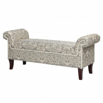 &nbsp;ジェニファーテイラー いちご泥棒 ロールアームベンチ ST-GR 33031RB-VI04リビング、玄関などで活躍してくれるベンチ【ジェニファーテイラー いちご泥棒 ロールアームベンチ ST-GR 33031RB-VI04】 f...