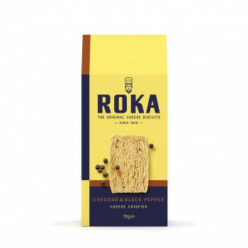 &nbsp;ROKA ロカ チーズクリスプ ・チェダー＆ブラックペッパー 12入 輸入菓子パイ生地とチーズを90層積み重ね焼き上げた大人向けのスナック【ROKA ロカ チーズクリスプ ・チェダー＆ブラックペッパー 12入 輸入菓子】 原材料...