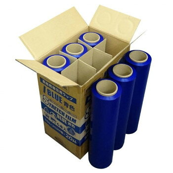 &nbsp;業務用梱包用ラップ STRETCH FILM STR-500-20BL 青 6本商品の梱包や荷崩れ防止【業務用梱包用ラップ STRETCH FILM STR-500-20BL 青 6本】 fk094igrjs 商品の梱包や荷崩れ...