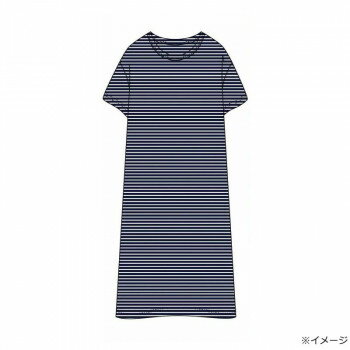 　ギフト対応について　楽天国際配送対象店舗 （海外配送）　Rakuten International Shipping&nbsp;ギャルソンヌ レディスルームウェア テトロンレーヨン 天竺 ボーダーワンピース ネイビー 371766 LLサ...