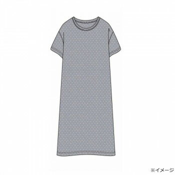 　ギフト対応について　楽天国際配送対象店舗 （海外配送）　Rakuten International Shipping&nbsp;ギャルソンヌ レディスルームウェア テトロンレーヨン 天竺 ドットワンピース グレー 371776 Lサイズ肌...