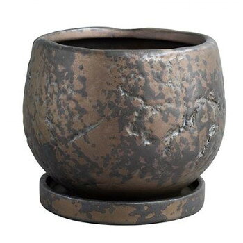 &nbsp;グリーンポット 植木鉢 グリント ブロンズ 18.5cm HO-4818BR 4個入メタリックカラーが魅力の植木鉢【グリーンポット 植木鉢 グリント ブロンズ 18.5cm HO-4818BR 4個入】 fk094igrjs イ...
