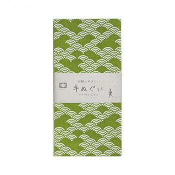 &nbsp;KADONO SARASHI SOME 和晒 小紋柄 手ぬぐい 青海波/緑おしゃれな手ぬぐい【KADONO SARASHI SOME 和晒 小紋柄 手ぬぐい 青海波/緑】 fk094igrjs 歴史のある定番の小紋柄、色が美しく...