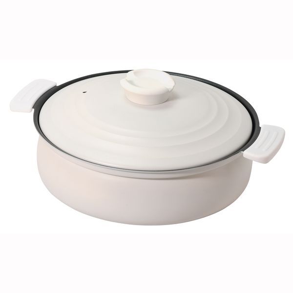 　ギフトサービスについて■生産国: 中国■サイズ: 製品サイズ(約):幅335x奥行275x高さ130mm、製品重量(約):1002g■素材: 表面加工、内面:ふっ素樹脂塗膜加工 ホワイト外面:焼付け塗装、本体:アルミニウム合金、はり底:ス...