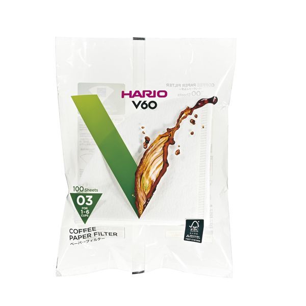 　ギフトサービスについて○V60透過ドリッパー03リア、V60透過ドリッパー03セラミックW用ペーパーフィルター■生産国: 日本■サイズ: 個箱サイズ:200×220×53mm、本体重量:200g■素材: パルプ100%酸素漂白■ブランド:...