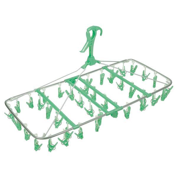 　ギフトサービスについて室内外対応の軽くて丈夫なアルミフレームの角ハンガー。直径約4cmまでの太いポールや洗濯ロープにも干せます！アルミのフレームは汚れてもサッと拭き取れるので、清潔にお使い頂けます竿をしっかり挟んで固定できるキャッチフック...