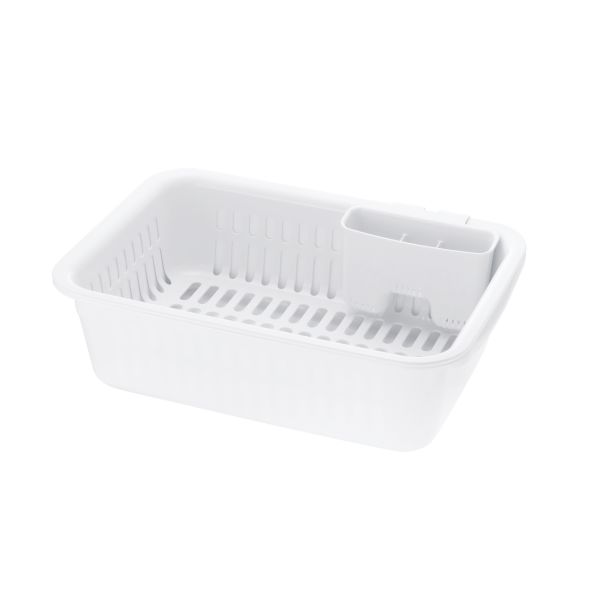 　ギフトサービスについてお皿が立てられるスリット形状の水切りラック。底面は水はけの良い形状です。抗菌加工付き。メモリ付き。スプーンやフォークに便利なカトラリーポケット付き。サイズ(約):幅45×奥行32×高さ14cm容量:12L 最大目盛容...