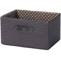 　ギフトサービスについてPP編みと水玉柄のファブリックを組み合わせたかわいい収納ケース。カラーボックス1段にぴったりサイズ。取っ手付きだから、引き出す際に便利。見せたくないものや小物類を入れて、スッキリ収納。ファブリックと編みカゴのあたたか...