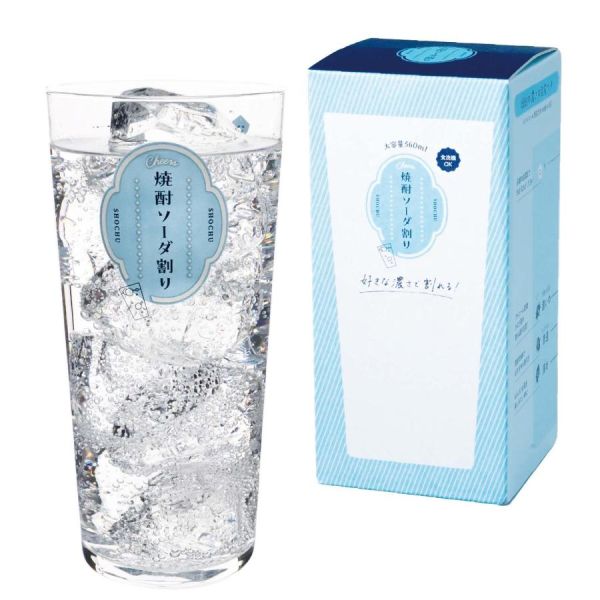 　ギフトサービスについて焼酎の濃さの目安目盛がついた、焼酎ソーダ割り専用グラス。イラストと大きな文字で見やすく分かりやすい。昭和レトロ風のイラストロゴがかわいいデザイン。食洗機対応。日本製。傷が付きますと破損しやすくなります。お取り扱いに十...