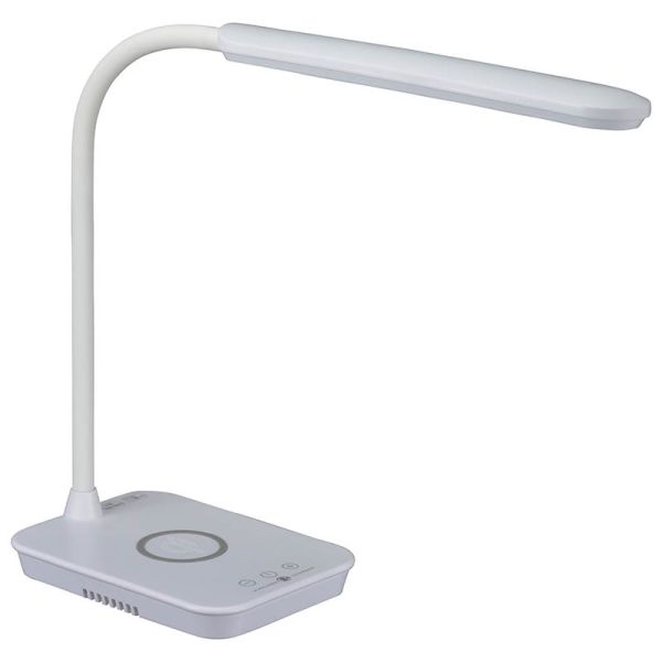 　ギフトサービスについて・商品名: 【ワイヤレス充電機能付き】LEDデスクライト(680Lm/ホワイト)・型番: ODS-LDQ338K-W・JANコード: 4971275618442・販売元: (株)オーム電機【特徴】暖色(電球色)から寒...