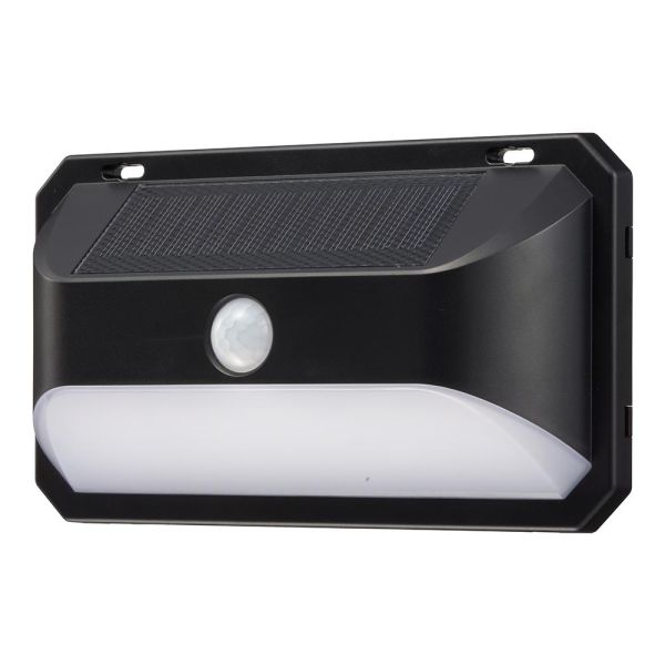 　ギフトサービスについて・商品名: センサーウォールライト(明暗+人感センサー/600 lm/ソーラー発電式/昼光色/保護等級IP65/ブラック)・型番: LS-B600JW-SD2・JANコード: 4971275651838・販売元: (...