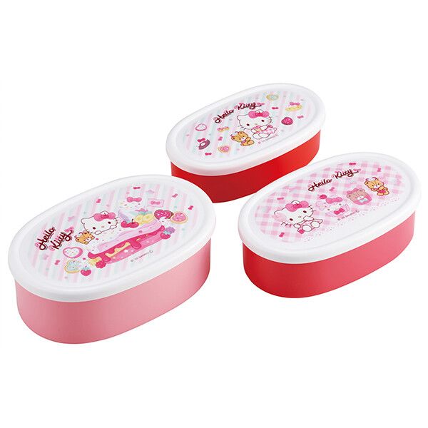 　ギフトサービスについて3サイズのシール保存容器のセット。本体は3色、フタは3柄。入れ子式なのでコンパクトに収納できる。フタを外して電子レンジOK。食洗機は使用不可。■サイズ・容量: サイズ:L/約140×90×51mm、M/約129×80...