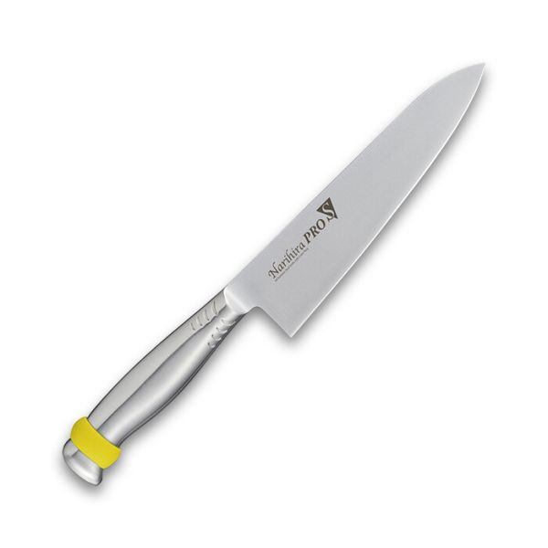 　ギフトサービスについて富士カトラリー刃渡り:180mm全長:310mm重量:150g■生産地:中国■素材・成分:モリブデン特殊鋼、ハンドル・口金:18-8ステンレス鋼(口金一体形状)、色分けリング:シリコーンゴム■パッケージ:個別箱熱湯消...