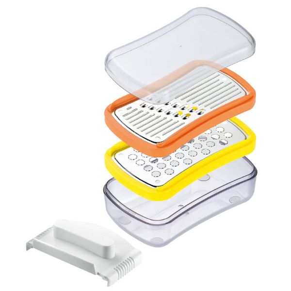 　ギフトサービスについて下村工業商品サイズ(約):127×75×70mm商品重量(約):97g■生産地:日本■素材・成分:刃部:ステンレス鋼、フレーム・ホルダー:ポリプロピレン、フタ・容器:AS樹脂、すべり止め:ゴム■パッケージ:個別箱『フ...