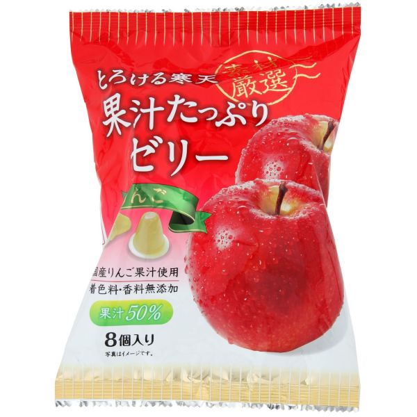 　ギフトサービスについて厳選した国産りんご果汁を使用し、寒天とこんにゃく粉で固めた口溶けの良い果汁50%のゼリーを作りました。着色料、香料等は使用しておりません。果実そのままの味と香りをお楽しみください。■ブランド名: 片山食品■内容量: ...