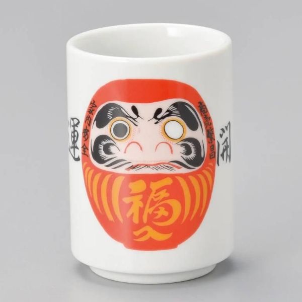 　ギフトサービスについて日本のだるまをドカーンと配置したデザインの湯呑み。だるまと「開運」と印字されていて演技の用意デザイン。■商品名: 新 ダルマ 湯呑 大■型番: 80195907■サイズ: 幅/約7.3 x 7.3cm 高さ/約10....