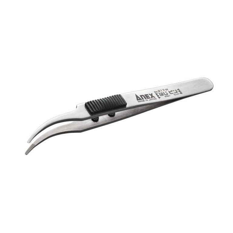 ■メーカー品番 　217-H ■タイプ 　先丸鷲型120mm ■製品特徴 ・先端のレーザー加工により細かい部品もはじかず掴めます ・グリップ付で滑らず握りやすく、肉厚構造により、ものをしっかりと掴むことができます ・平らで丸みのある安全性の...