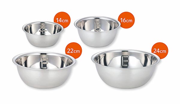 ・賢く使ってスムーズ調理！ ・便利な目盛り付き！ ・深めの曲線で混ぜやすい！ ・小分けしてスピードクッキング！ ・スタッキングしてスッキリ収納！ 【商品サイズ】 　14cm／直径142×53mm（満水：500ml） 　16cm／直径162×...