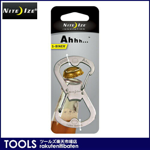 　■ エスビナーのボトルオープナー付タイプです。 ■ 上下どちらでもキーホルダーとして使用できます。 ボトルオープナー（栓抜き）として キーホルダーとして サイズ 80×44×9mm 重量 30g 材質 ステンレス