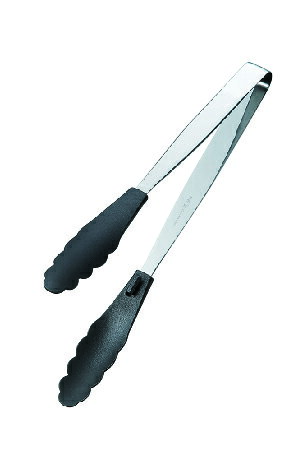 ・トングを開閉できるストッパー付なので収納が便利！ ・［ロック］や［オープン］がワンハンド！ ・耐熱温度240℃ 【製品仕様】 ■サイズ／ 　幅35×全長300mm（板厚 t = 2.2mm） ■材　質／ 　本体：ステンレススチール 　樹脂...