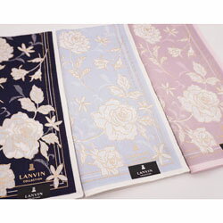 LANVIN COLLECTION ハンカチ レディース　バラ柄　58×58cm　　 こちらの商品は￥1650となります。 カバンやポケットに　お食事の際にひざの上にのせてもおしゃれ　 毎日の必需品として、バッグの中に入れておくとおしゃれで...