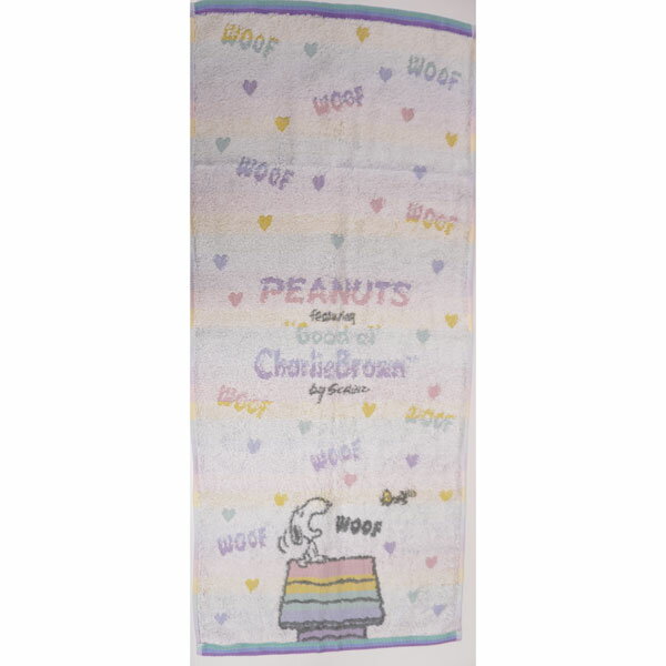 フェイスタオル　スヌーピー 　かわいいタオル　34×80cm　　綿100％　日本製 洗面所・お風呂上り・手拭き・顔拭き・汗拭き　旅行に ネコポス配送（ポスト投函便）をご希望の場合は厚さにより1枚または2枚までとなります。