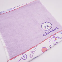 ちいかわ タオルハンカチ 25×25cm キュートなふたり パープル 表パイル裏ガーゼ 学生 女性 子供 プチギフト かわいい 小物雑貨　 学生　通勤通学、外出時に毎日の必需品　エチケットとして。 お子様（子供会・退会・卒業・引退・記念やお...