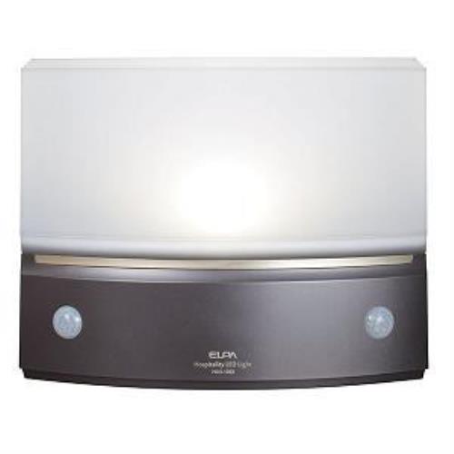 ELPA HLH-1203-DB もてなしのあかり 据置型薄型 3W 白色LED ダークブラウン●乾電池式なので場所を選ばず設置可能●人に反応し、自動で点灯。周囲の照度により点灯を調整できる明暗感度センサー調整機能付●選べる点灯モード・常時...