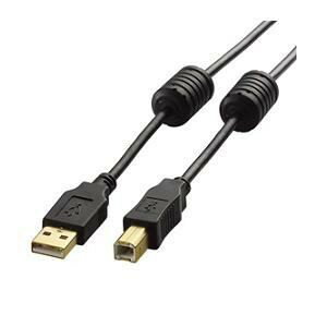 USB2.0ケーブル 【A】⇔【B】 [フェライトコア付タイプ] （3.0m） U2C-BF30BK 型番　　 U2C-BF30BK JANコード 　　4953103218840 メーカー 　　エレコム 色 ：ブラック ケーブル：長 3.0...