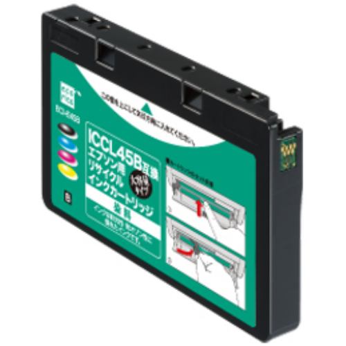 エコリカ ECI-E45B エコリカ 互換リサイクルインクカートリッジ エプソン ICCL45 パンダ 4色一体型 大容量タイプ ●エコリカ リサイクルインク●対応カートリッジ:ICCL45B 4色一体型●対応機種:E-300/E-300L...