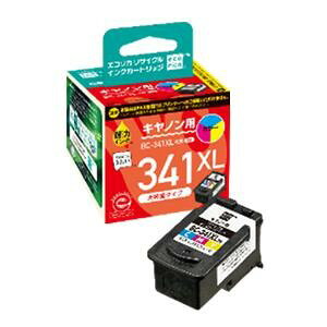 エレコム ECI-C341XLC-V エコリカ 互換リサイクルインクカートリッジ キヤノン BC-341XL 3色一体型(染料) 大容量 残量検知非対応 ●エコリカ リサイクルインク BCI-341XL互換●対応カートリッジ:キヤノン BC...