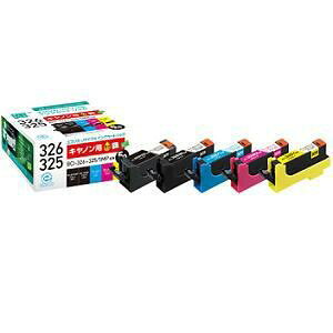 メーカー名：エコリカ型番：ECI-C325+3265P/BOX商品名：キヤノン BCI-326+325/5MP 5色パック対応 互換 リサイクルインクカートリッジJANコード：4571163365603カートリッジは純正品と同じものですが、...
