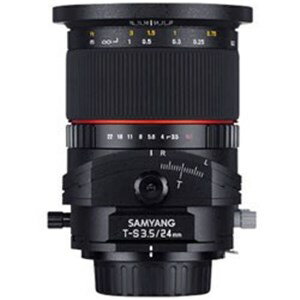 SAMYANG 交換レンズ T-S 24mm F3.5 ED AS UMC TILT-SHIFT【FUJIFILM Xマウント】 ●逆アオリによるミニチュア効果やピントの浅い表現、さらにアオリ効果による被写体の形状補正やピントの深い表現を実...