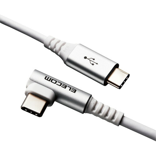 エレコム MPA-CCL20NWH Type-C USB-Cケーブル スマホ用 USB(C-C) USB Power Delivery対応 認証品 L字コネクタ 抗菌・抗ウイルス 2.0m ホワイト ●L字コネクタの採用により、飛び出しが少...