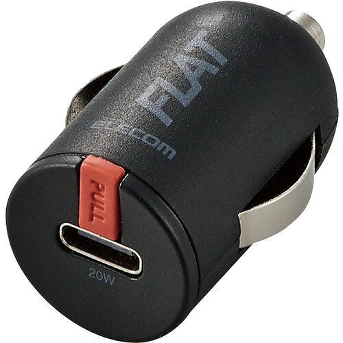 エレコム MPA-CCPD05BK シガーチャージャー 超コンパクト USB Power Delivery準拠 20W USB-C1ポート ブラック ●ソケットから飛び出さない超コンパクトサイズ!USB Power Delivery規格に準...