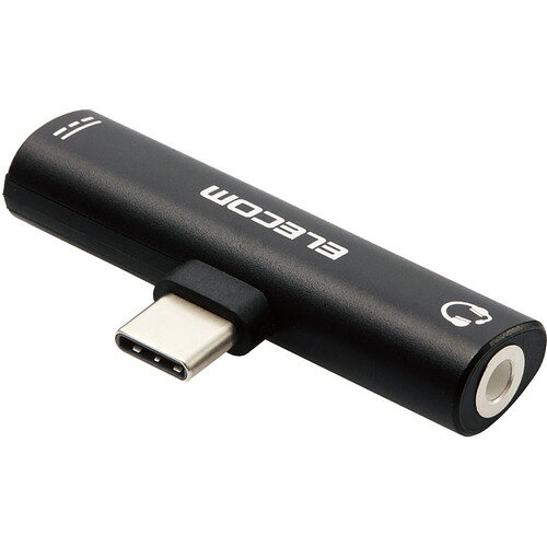 エレコム MPA-C35PDBK 音声変換アダプタ 給電機能付 USB Power Delivery60W対応 ブラック ●USB Power Deliveryによる本体への給電が可能なUSB Type-C(TM)対応音声変換アダプターです...