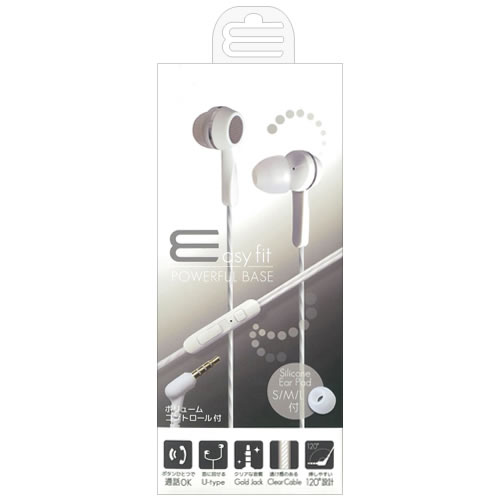 オズマ ESM-SP379WH iPhone/スマートフォン用ステレオイヤホンマイク/3.5φ【仕様】ジャック/120°直径3.5金メッキU字型ケーブルケーブル長：120cmカラー：ホワイト重量：12g付属品：S、M、Lサイズイヤパッド(M...