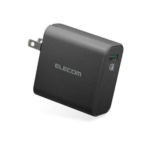 エレコム MPA-ACUQ01BK スマートフォン・タブレット用AC充電器 QuickCharge3.0対応 USB1ポート(ブラック) ELECOM AC充電器(USBポート/ QC3.0)【仕様】対応機種：USB Type-Aポートから...