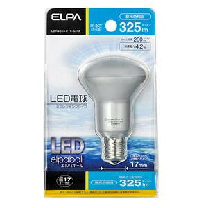 メーカー名：ELPA(エルパ)型番：LDR4D-H-E17-G610商品名：LED電球 30W形 E17口金 昼光色 屋内用 ミニレフ球JANコード：4901087196432●光源に、LED素子を使用しているので長寿命。電球交換の手間が省...