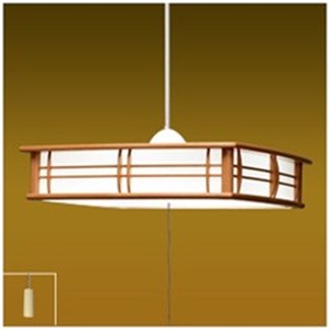 タキズミ RV10073 LED和風ペンダントライト（〜10畳） 昼光色●プラスチックセード（乳白色）、樹脂枠（カリン調）●光源寿命約4000時間●高さ調節可能（コード収納型）