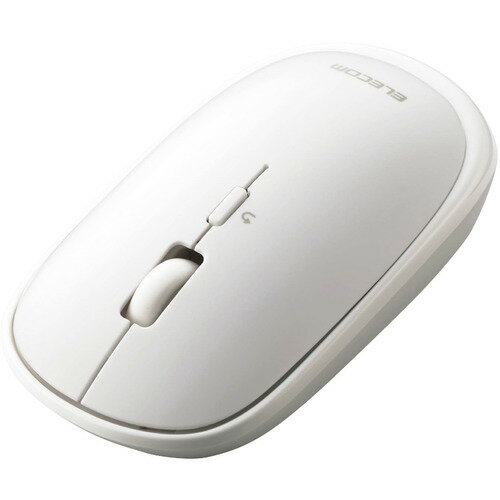 エレコム M-TM10BBWH Bluetooth4.2マウスM-TM10シリーズ ホワイト●厚さ28mmの薄型設計でカバンに入れて持ち運びしやすい！ソフトレザー製収納ポーチが付属したBluetooth(R)モバイルマウス「Slint(スリ...