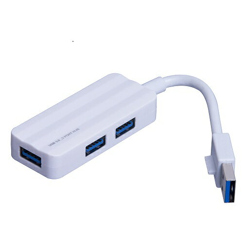 ナカバヤシ UH-3083W USB3.0 3ポートハブ ホワイト●USB3.0 超高速転送ができます。●3ポート使用可能です。●コンパクトタイプで携帯しやすい。●コネクタ固定フック付なので、コネクタも整理できます。本体寸法/重量約W68×...