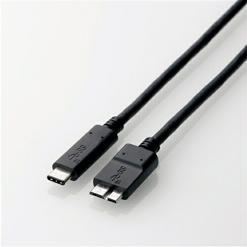 エレコム USB3-CMB05NBK USB3.1ケーブル(認証品、C-microB) 0.5m●USB Type-C搭載パソコンなどとUSB3.1/3.0 micro-B搭載HDDなどの機器を接続USB Type-Cを搭載しているパソコン...