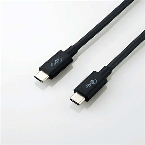 エレコム USB4-CC5P08BK Type-Cケーブル Type-C to Type-C 0.8m 充電/データ転送用 PD 100W 5A USB4 RoHS指令準拠 ブラック ●USB-IFの正規認証品のUSB4ケーブルです! 最大...