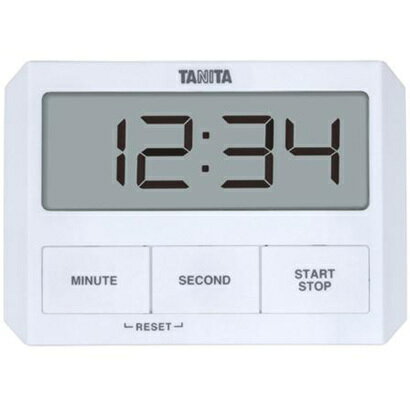 タニタ TD-409-WH デジタルタイマー ホワイト●マグネットでは付かない、ガラスにも付けられるタイマー。●特殊な吸盤を使用し、凹凸がなく乾燥した平らでなめらかな面（ガラス、金属、タイルなど）に貼り付けることができます。●本体厚さ9mm...