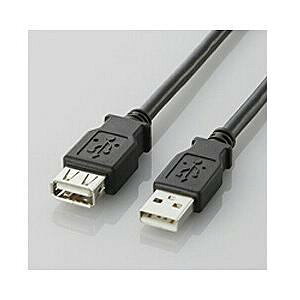 エレコム U2C-E05BK USB2.0延長ケーブル A-Aメスタイプ ノーマル 0.5m ブラック ●マウスやキーボードなどのUSBケーブルの長さが足りないときに、延長してパソコンと接続できるUSB2.0延長ケーブル。●USB(Aタイプ...