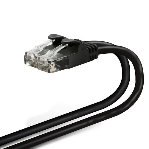 エレコム LD-GPY/BK5 やわらかLANケーブル 5m CAT6準拠 1000BASE-T対応 周波数帯域250MHz ヨリ線 スリムコネクター ブラック ●周波数帯域250MHzを保証するギガビット・イーサネットに対応した、Cat6...