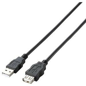 エレコム U2C-JE30BK エコUSB2.0延長ケーブル 3m A-Aメスタイプ 環境配慮パッケージ EU RoHS指令準拠 ブラック ●EU RoHS指令準拠(10物質)、環境配慮パッケージで、環境にやさしいエコケーブル!マウスやキー...