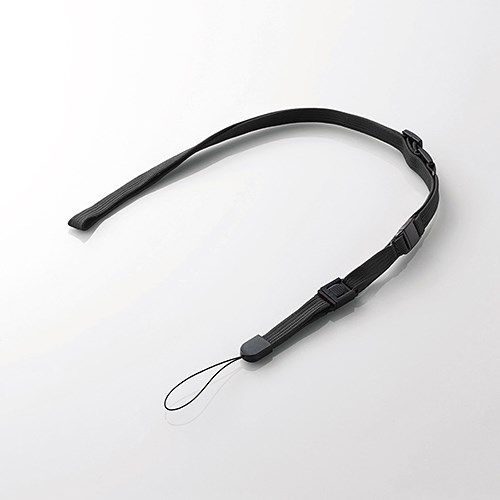 エレコム P-STN01BK スマートフォン用ネックストラップ ブラック スタンダード●首に装着してスマートフォンの落下を防ぐ、伸縮素材を使用したネックストラップです。●先端ストラップ部分を外すとフィンガーストラップにもなる2way仕様のス...